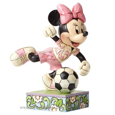 Minnie joue au football Figurine Disney Traditions résine