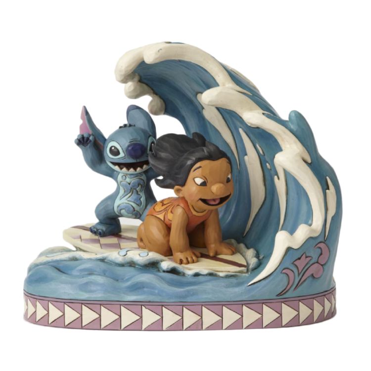 Lilo et Stitch surfent la vague Figurine Disney Traditions résine