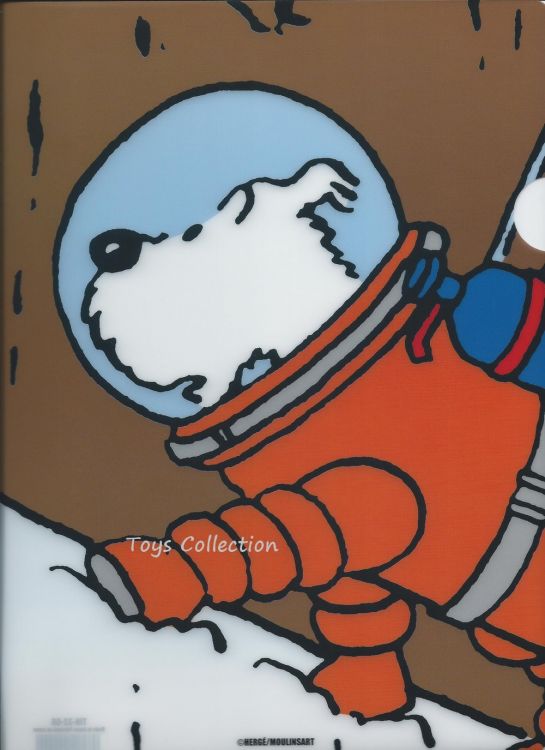 Chemise plastique Milou cosmonaute 2 Papeterie Moulinsart Plastique